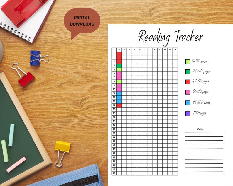 Pixel Reading Tracker – Track and Color Your Reading Progress - Etsy