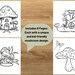Printable Mushroom Coloring Pack: 8 Unique Designs for Kids - Digital ...