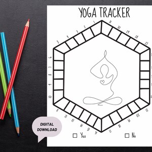 Printable Yoga Tracker Set – Monthly, Yearly, and Mood Tracker - Etsy