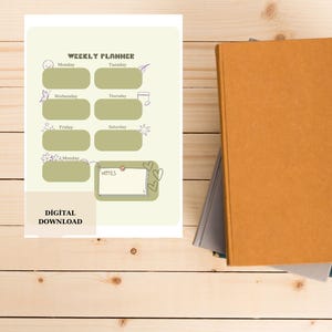 Printable Digital Planner for Weekly Agenda and To-do Organization ...