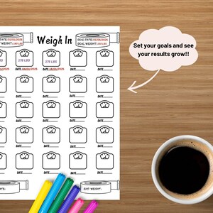 Printable Fitness Tracker: Weigh in Journal, Exercise Log, Health ...
