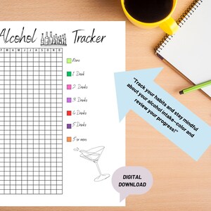 Printable Alcohol Tracker – Track and Reflect on Your Consumption - Etsy
