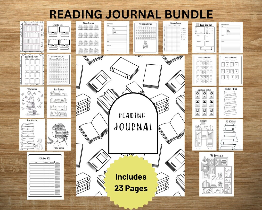 Digital Reading Journal: Printable Book Log, Reflection Tracker ...