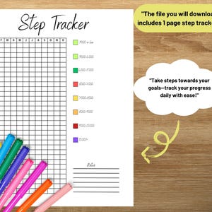 Printable Step Tracker – Track Daily Steps and Fitness Goals - Etsy
