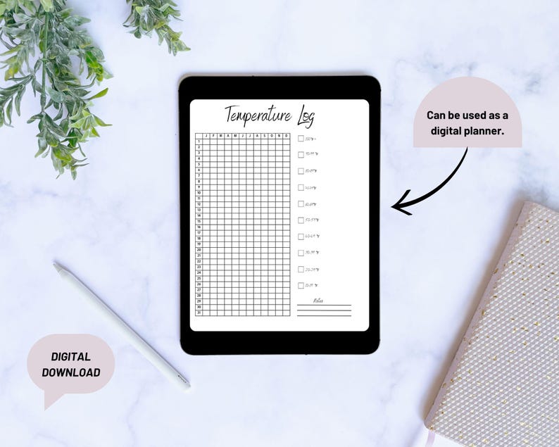 Printable Temperature Log – Track Daily Changes With Ease - Etsy
