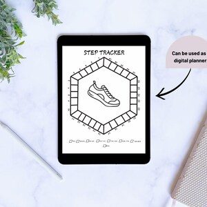Printable Step Tracker: Fitness Goal Planner, Weight Loss Journal ...