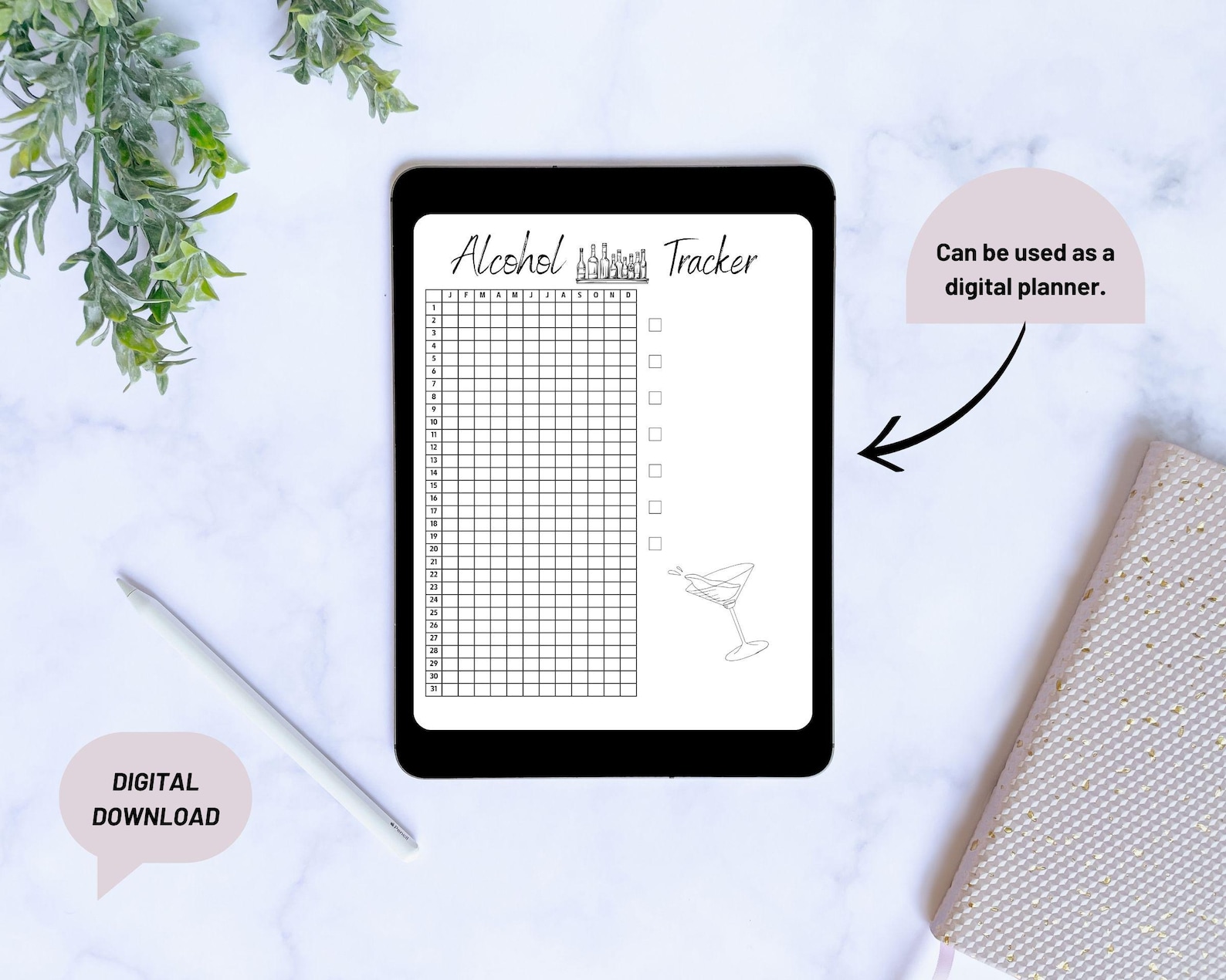 Printable Alcohol Tracker – Track and Reflect on Your Consumption - Etsy