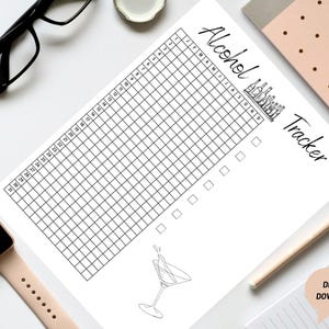 Printable Alcohol Tracker – Track and Reflect on Your Consumption - Etsy
