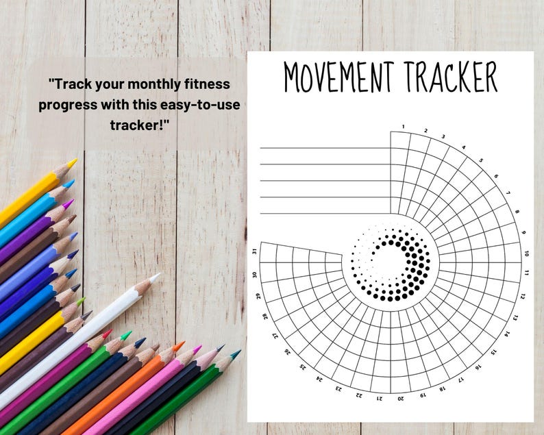 Monthly Exercise Tracker – Printable Fitness Planner - Etsy