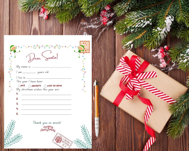 Personalized Santa Letter Template: Printable Nice List Certificate for ...