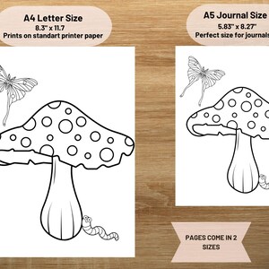 Printable Mushroom Coloring Pack: 8 Unique Designs for Kids - Digital ...