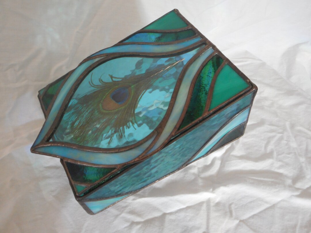 Peacock Feather Jewel Box - Etsy