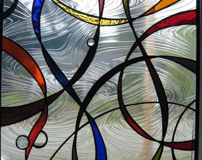Abstract Stained Glass Window - Etsy