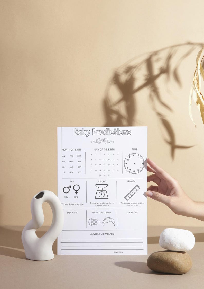 Editable Baby Shower Games Bundle, Printable Baby Predictions Template ...