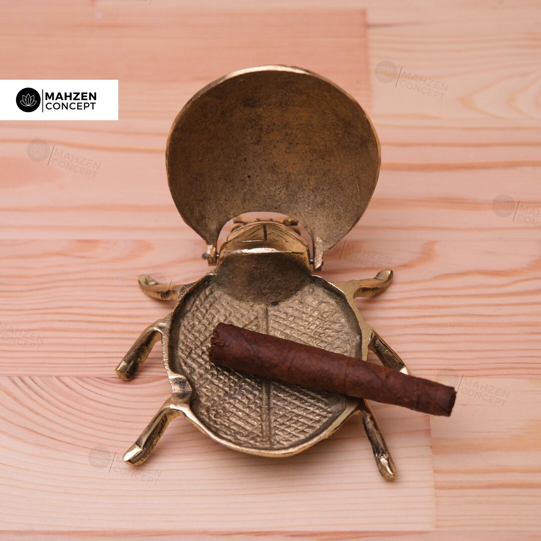 Unique Brass/copper Ladybug Ashtray & Jewelry Box - Flip Top, High ...