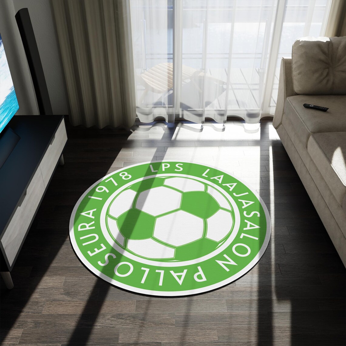 LPS Custom Round Rug With Club Logo - Etsy