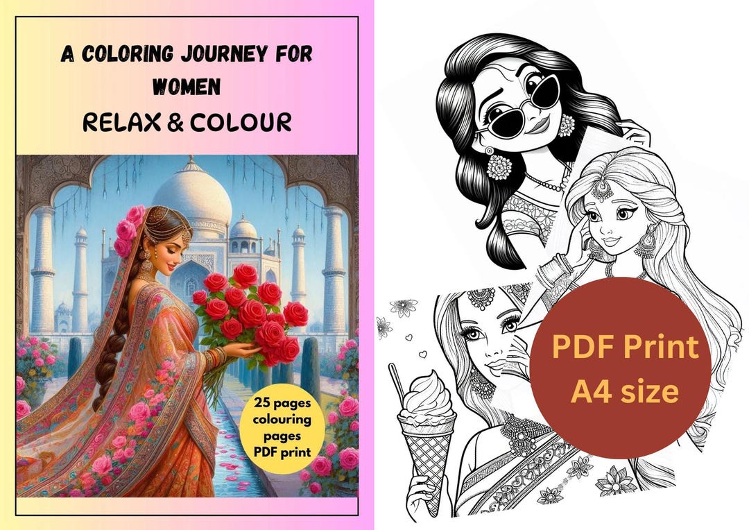 Printable Colouring Pages A4 Size A Colouring Journey for Adult and ...