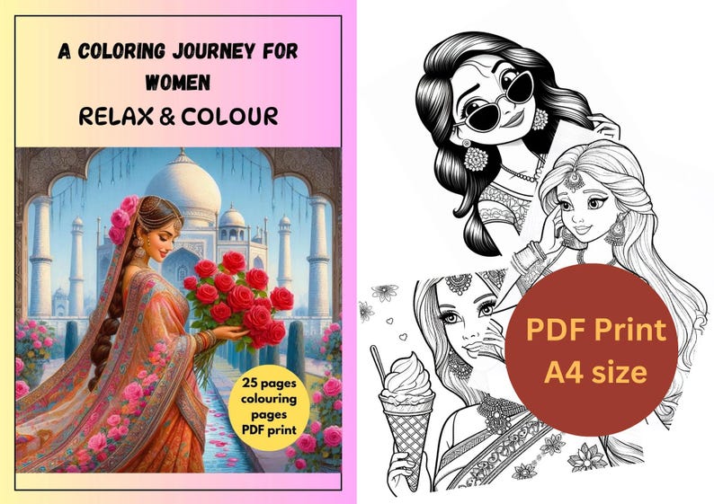 Printable Colouring Pages A4 Size A Colouring Journey for Adult and ...