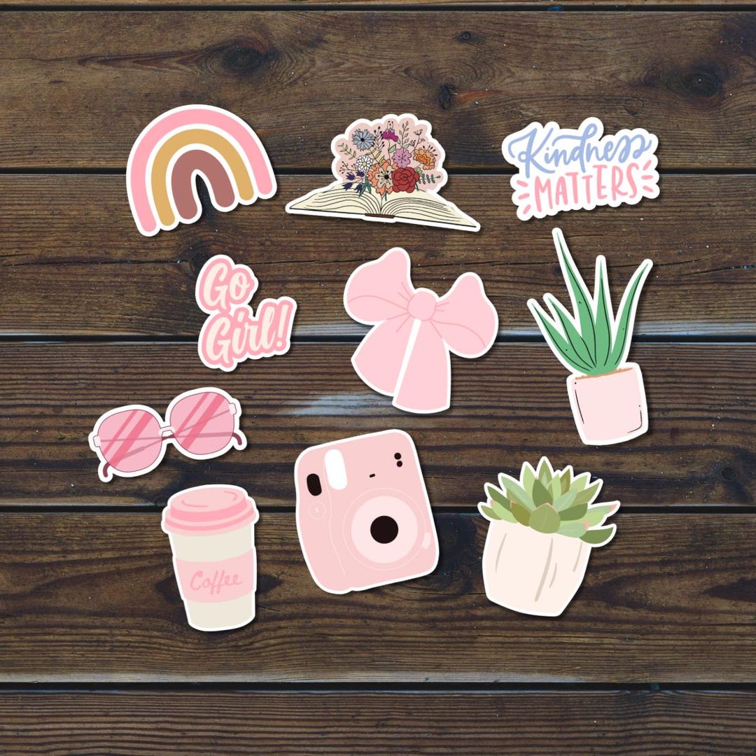 Cute Aesthetic Sticker Collection for the Girlies That Love Pink ...