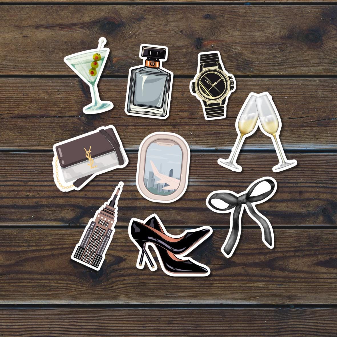 Cute Aesthetic Sticker Collection for the City Girls, Luggage Stickers ...