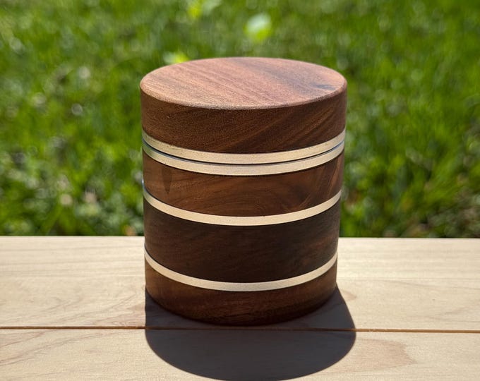Solid Wood Herb Grinder: 4-piece Spice Crusher, Natural Finish - Etsy