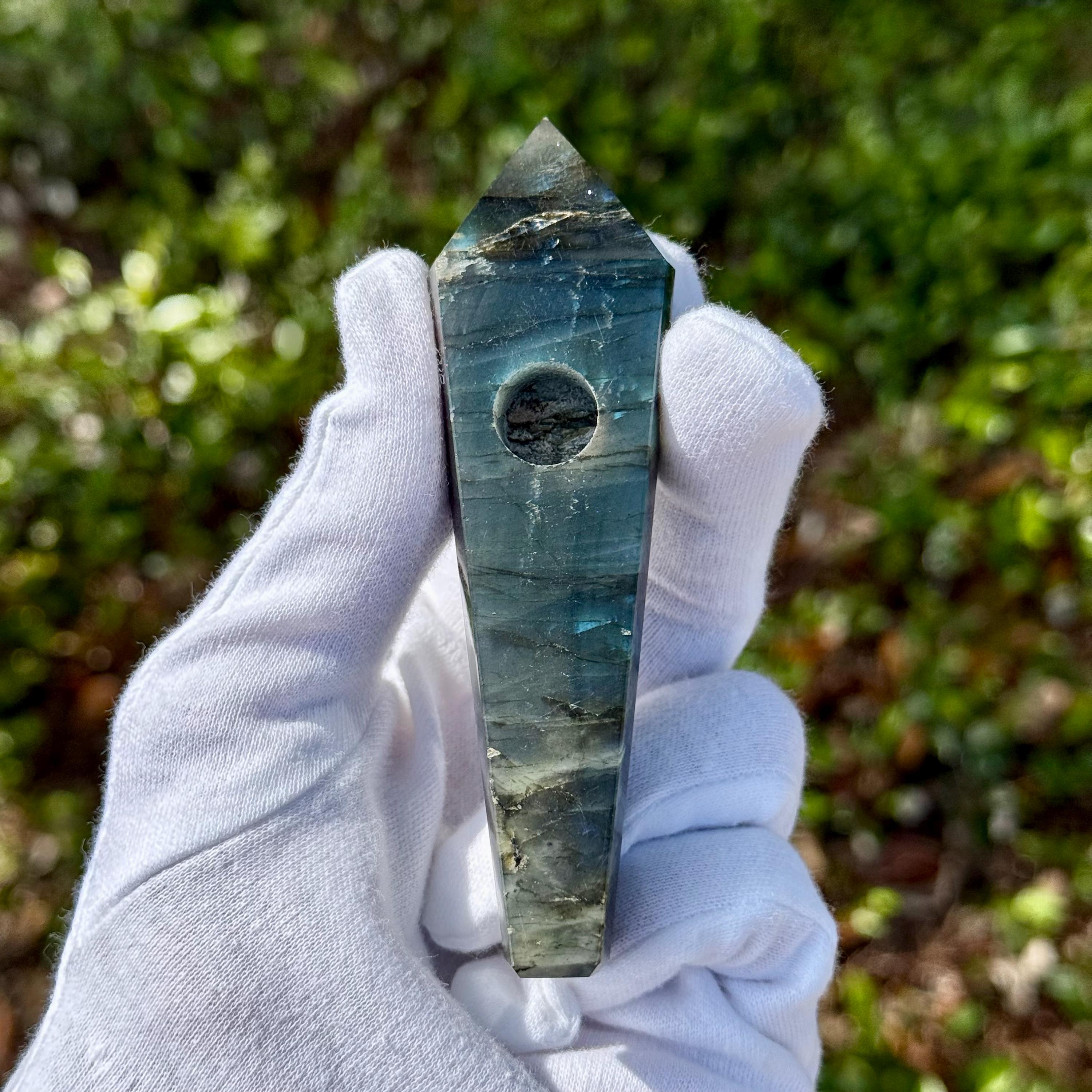 Handmade Crystal Gemstone Smoking Pipe, Quartz Pipe, Tobacco Pipe ...