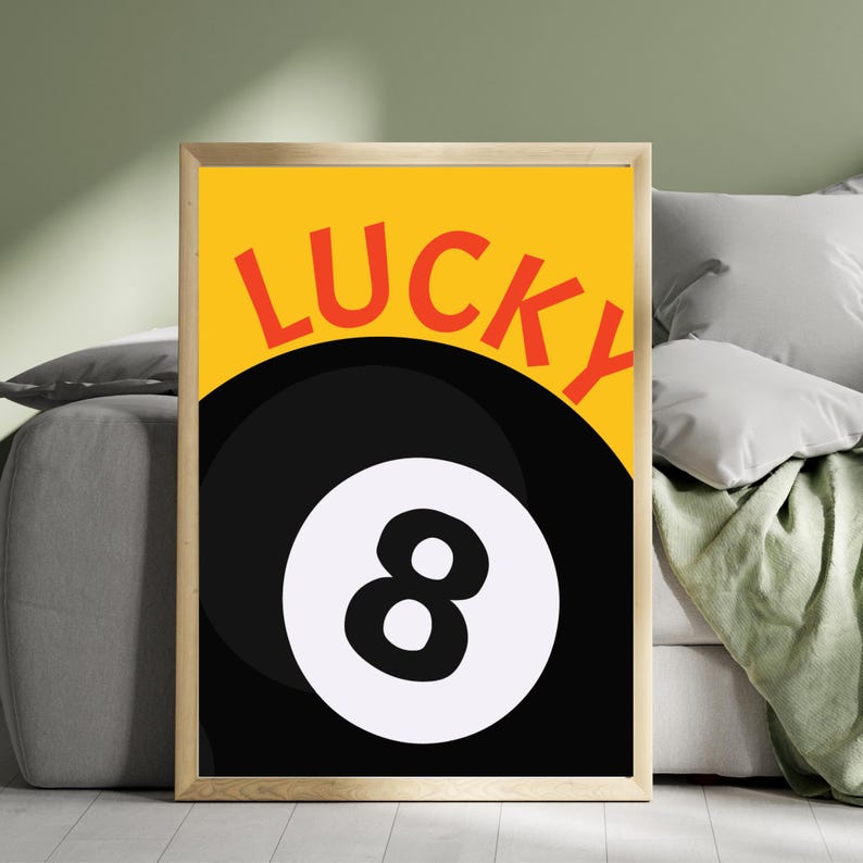 Vintage Pool 8 Ball Poster PNG, Black and White Funky Aesthetic Print ...