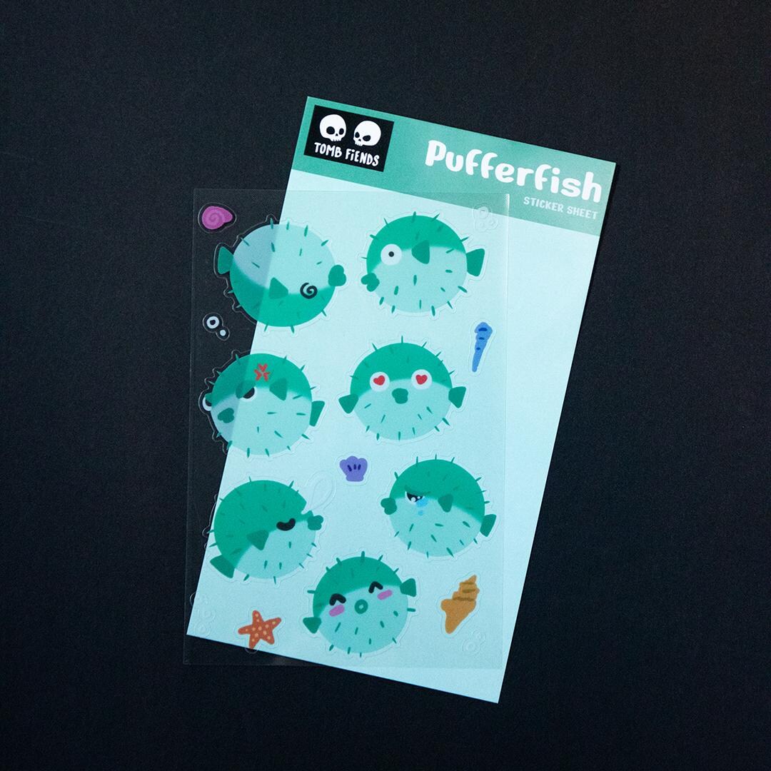 Pufferfish Sticker Sheet - Etsy