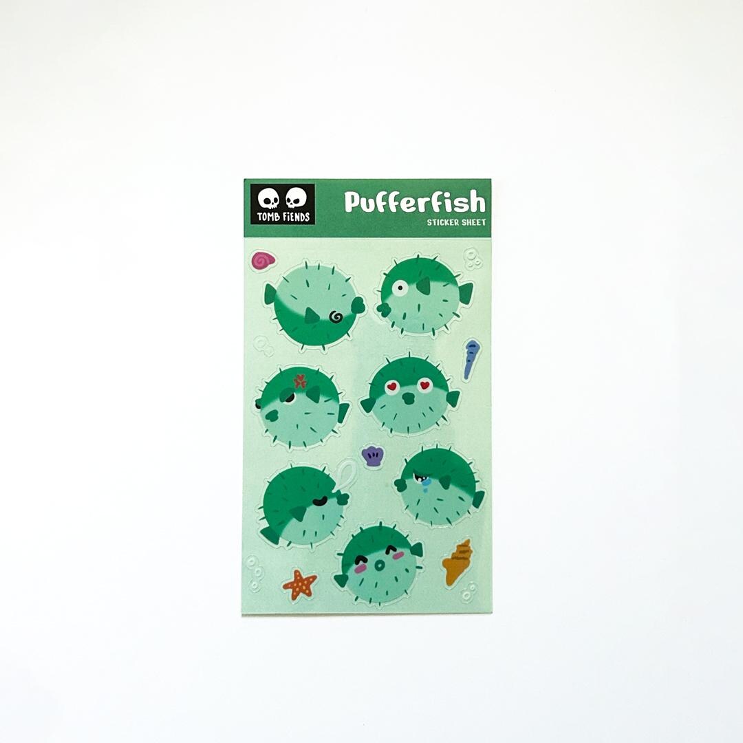 Pufferfish Sticker Sheet - Etsy