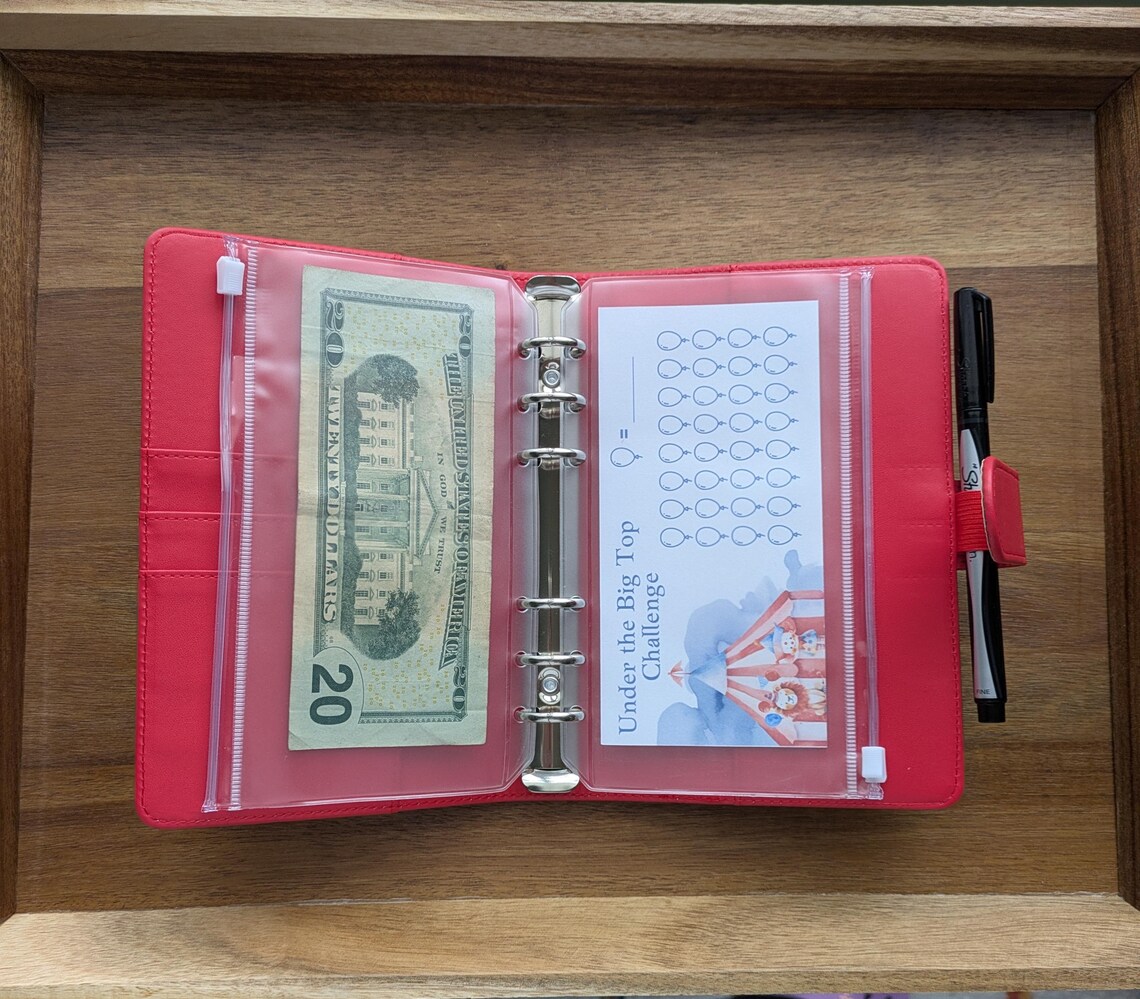 Red Cash Binder System: Budgeting Wallet With Cash Envelopes - Etsy