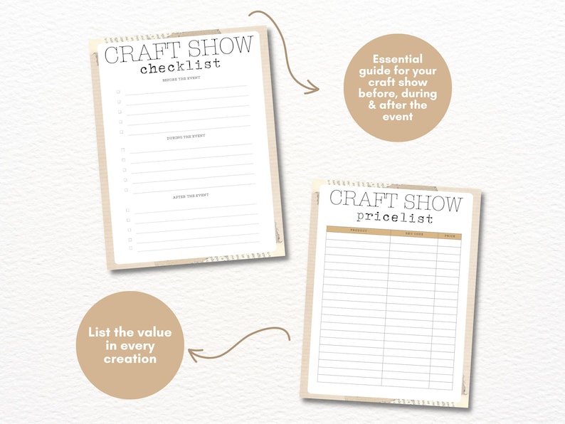 Vintage Craft Show Printable Planner 97 Pages to Organize Your Craft ...