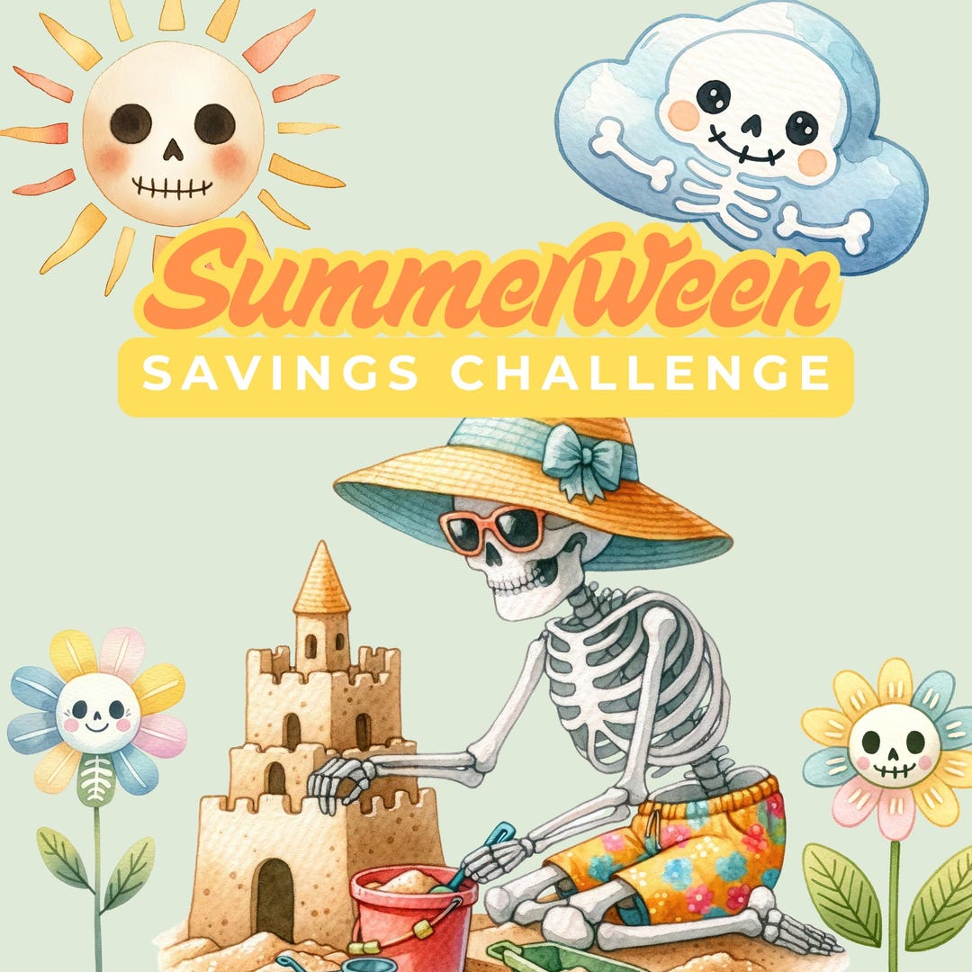 Summerween Skeleton Savings Tracker Bundle – Fun & Spooky Summer ...