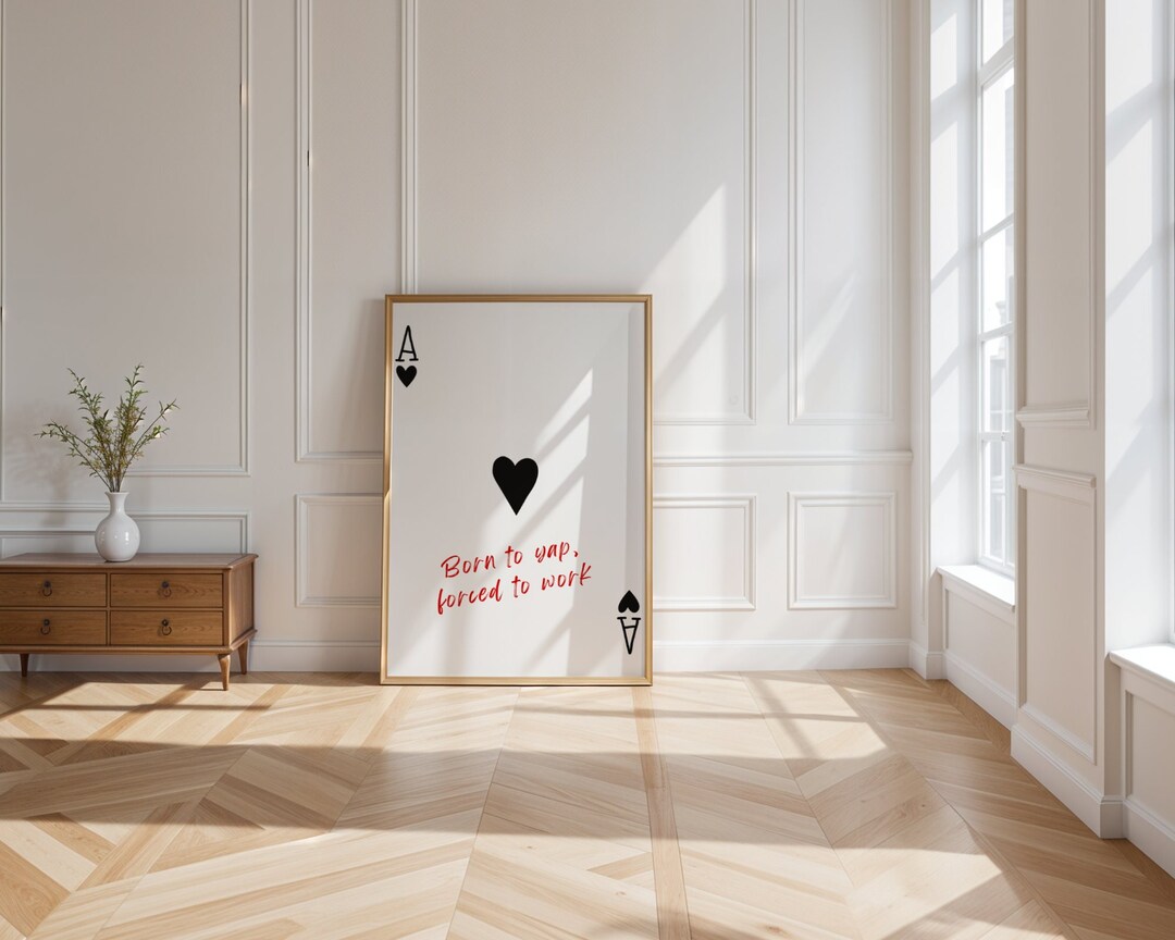 Retro Wall Art Print Born to Yap Poster Printable Trendy Aesthetic Home ...