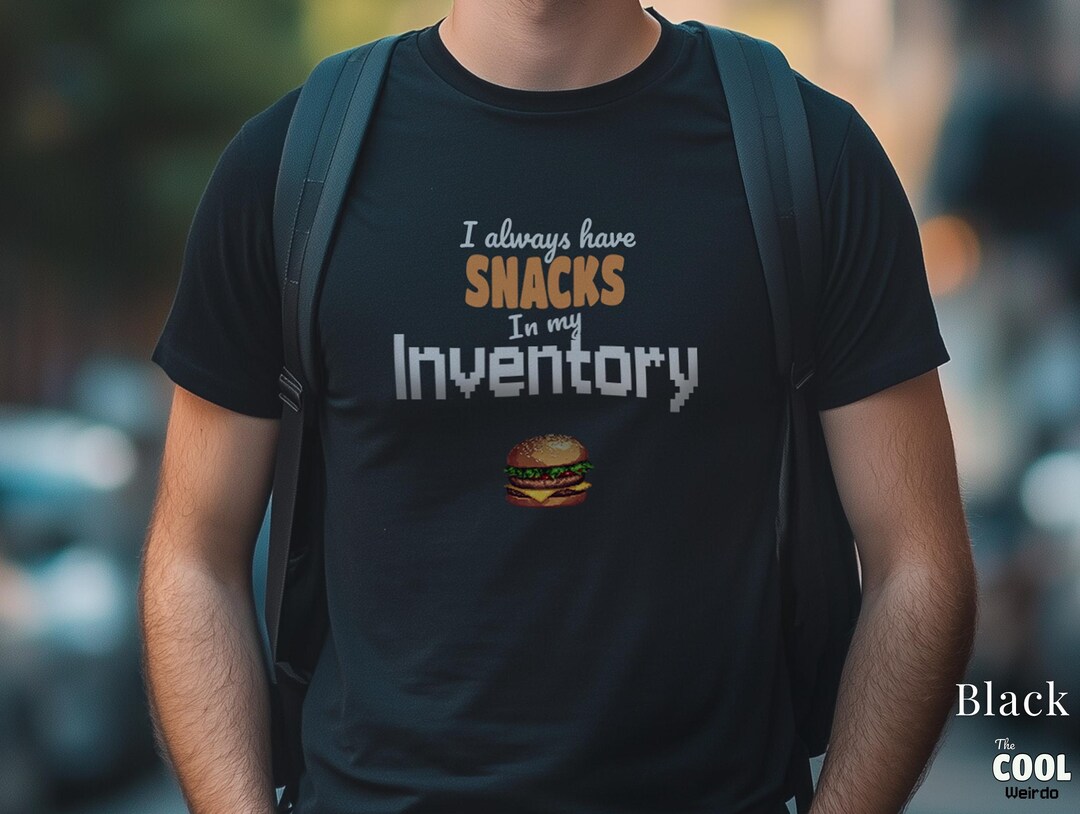 Unisex Snacks Inventory Tee, Geeky Pixel Art Shirt, Eating Disorders ...
