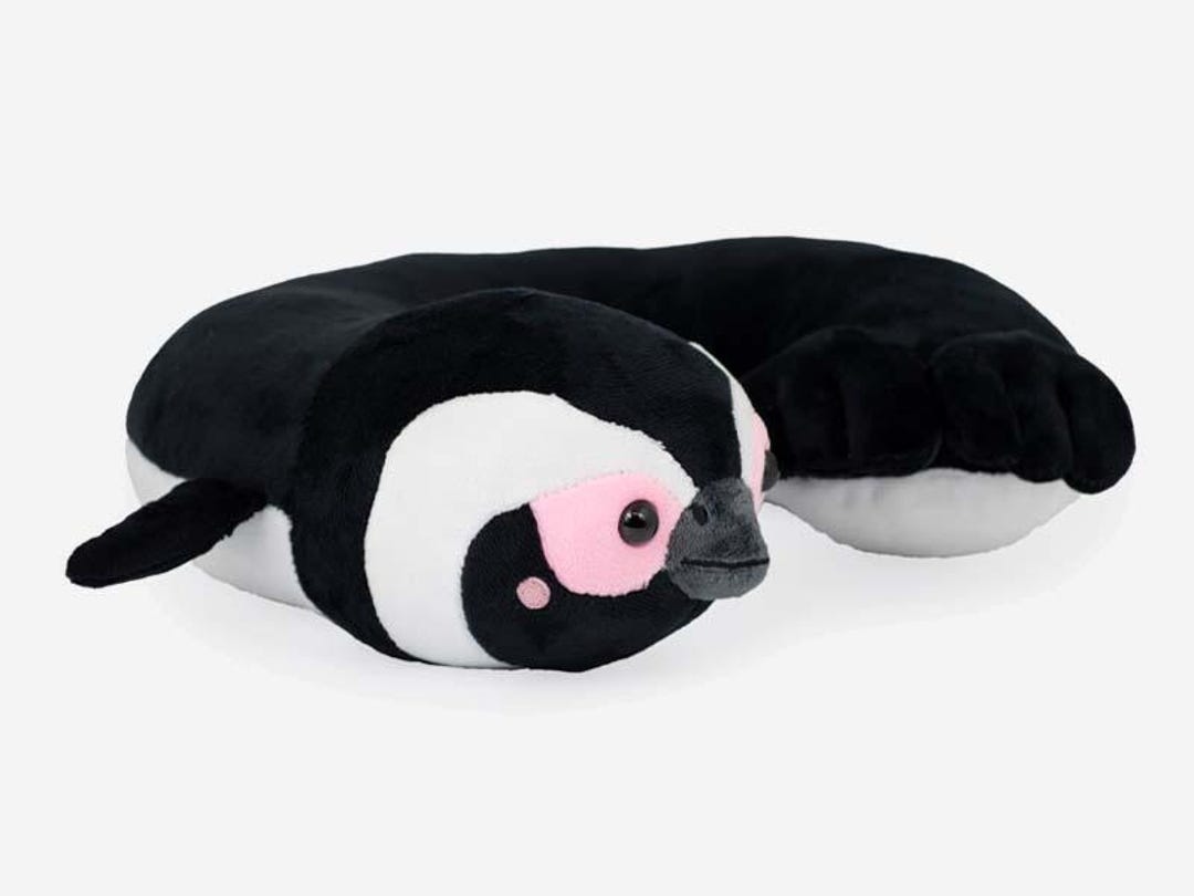 Flipper the Penguin Travel Pillow for Kids / Soft Plush Neck Support ...