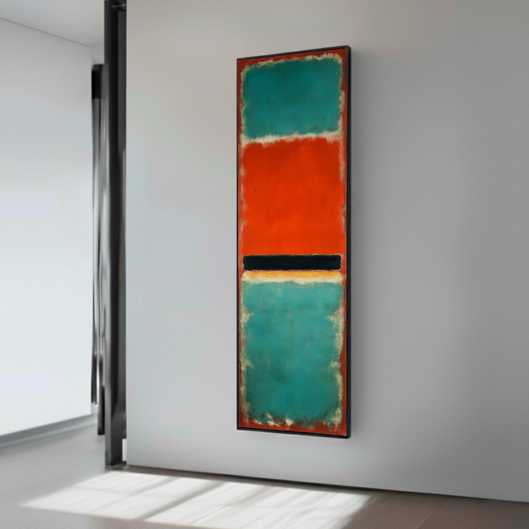 Mark Rothko Style Canvas Print, Red and Teal, Modern Home Decor - Etsy