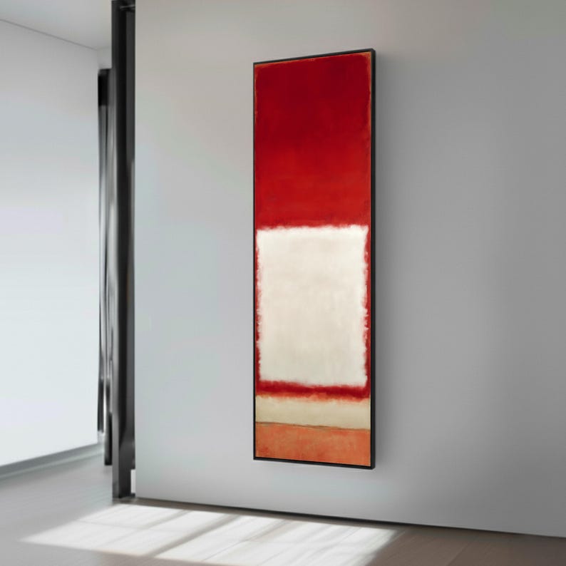 Mark Rothko Canvas Wall Art, Red White Orange Modern Painting ...