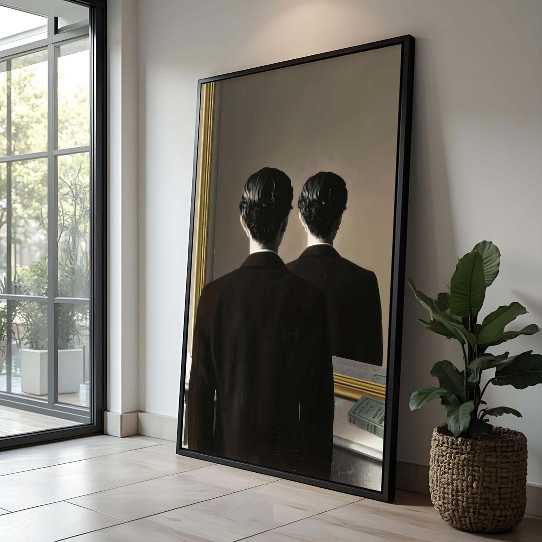 Magritte-surrealist Mirror Art Print - Not to Be ,conceptual Optical ...
