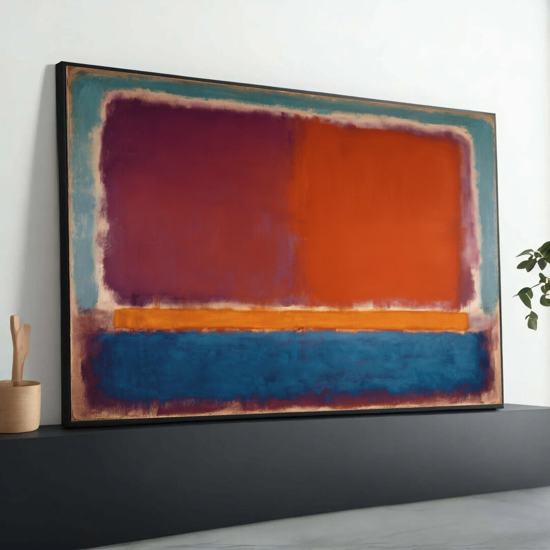 Mark Rothko Style Canvas Art: Red and Blue Color Field Painting - Etsy