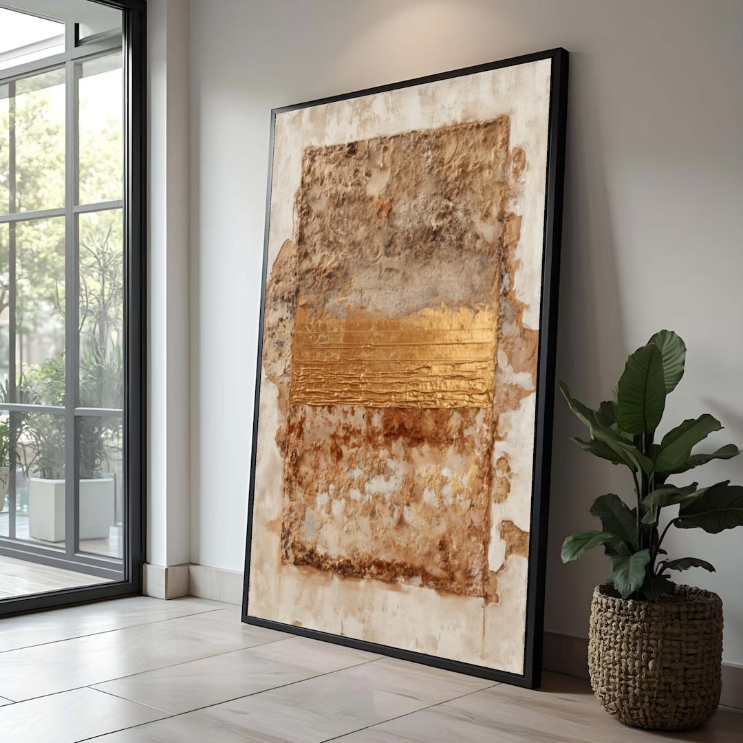 Mark Rothko Rustic Gold Abstract Canvas, Modern Contemporary Decor ...