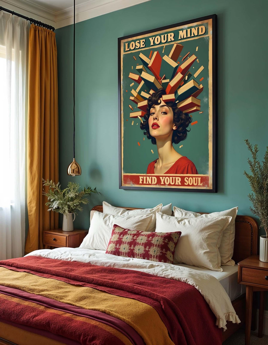 Lose Your Mind Find Your Soul Art, Vintage Inspirational Poster ...