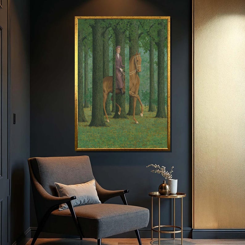 Magritte 'the Blank Signature' Art Print: Surrealist Forest Scene - Etsy