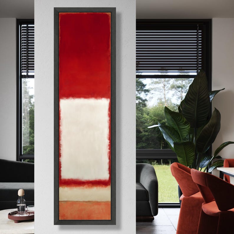 Mark Rothko Canvas Wall Art, Red White Orange Modern Painting ...