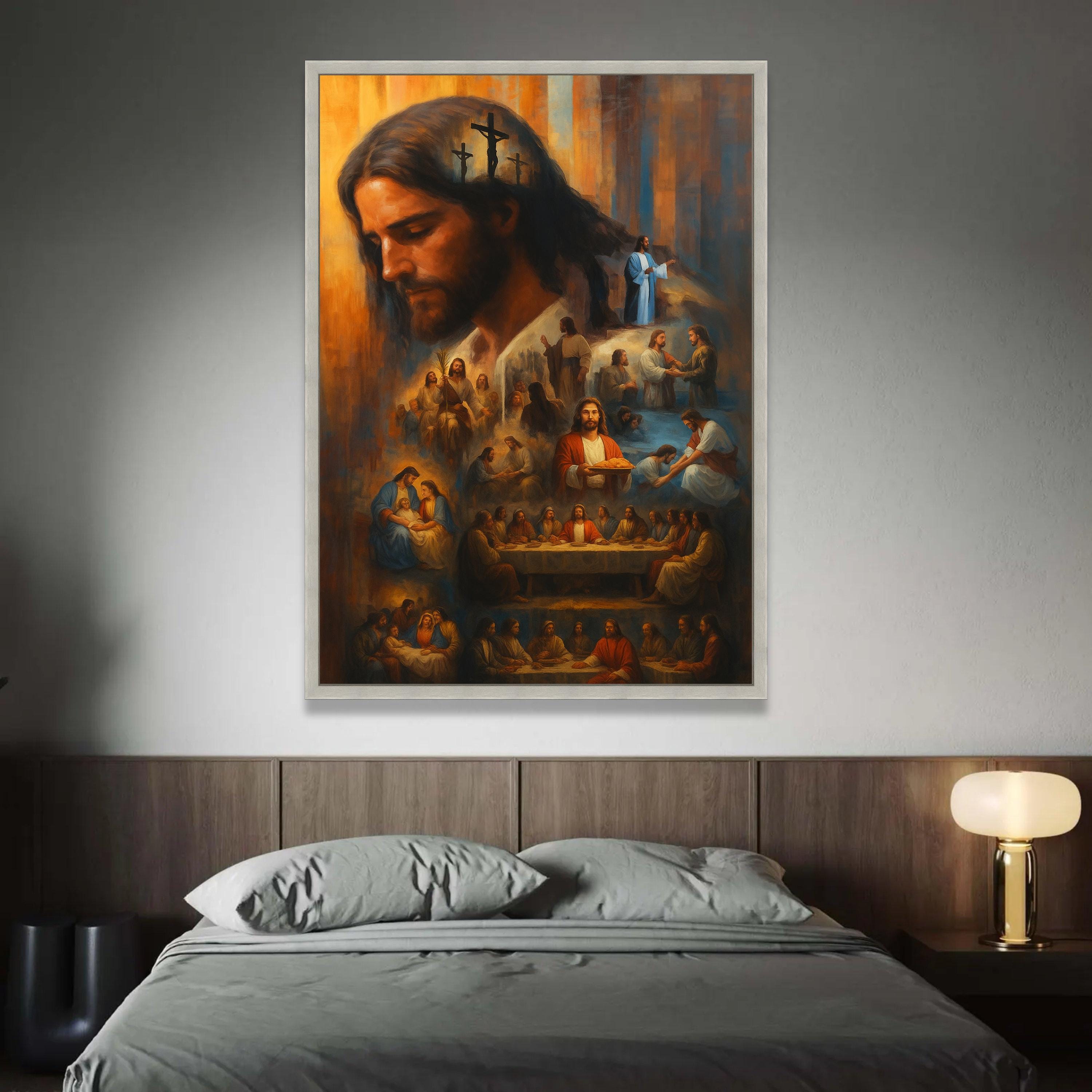 Jesus Christ Life Scenes Canvas: Religious Christian Wall Art - Etsy