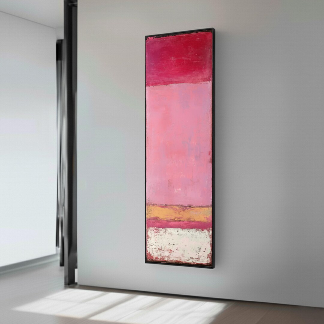 Mark Rothko Style Canvas Print, Pink Red Modern Art - Etsy
