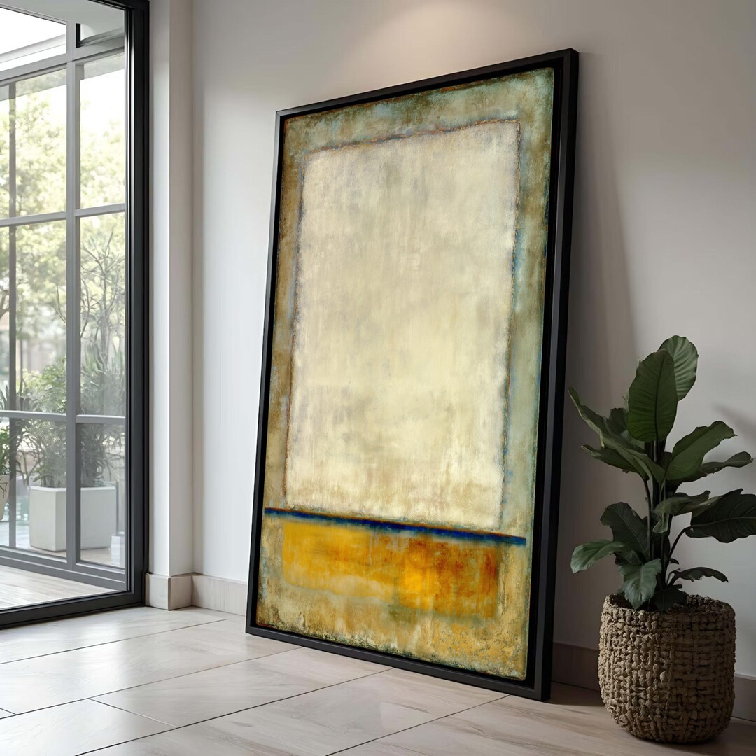 Mark Rothko Beige and Ochre Canvas Wall Art,mark Rothko Modern ...