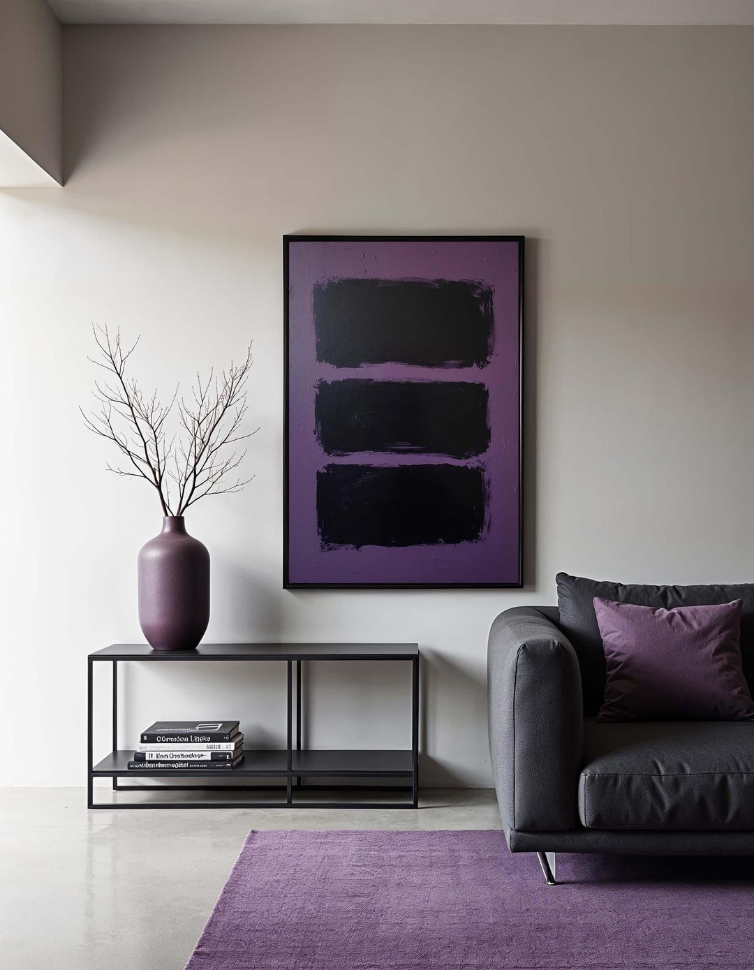 Mark Rothko Canvas Painting, Mark Rothko Production, Purple,black Mark ...