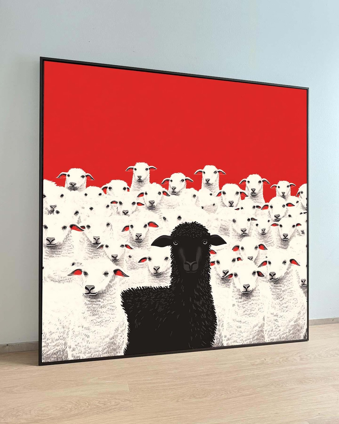 Black Sheep Canvas Art: Stand Out Modern Wall Decor - Etsy