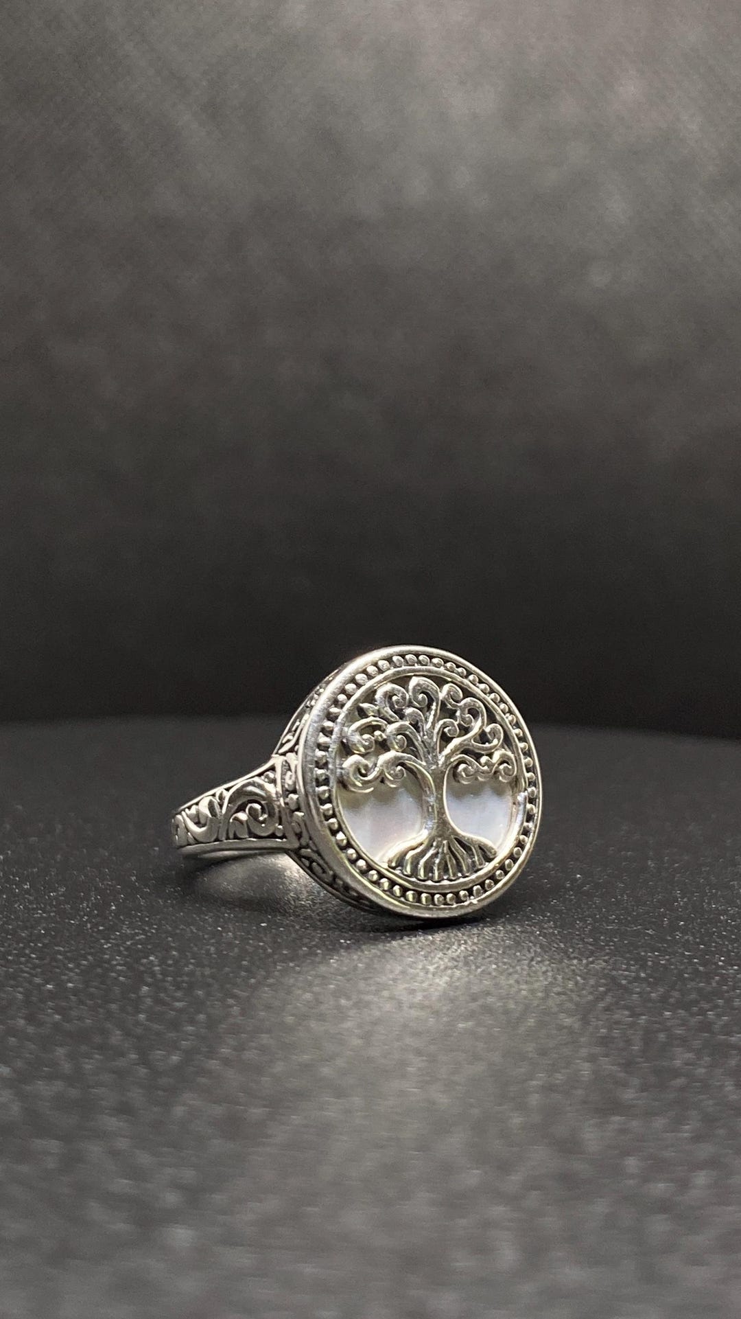925 Sterling Silver Tree of Life Ring - Etsy