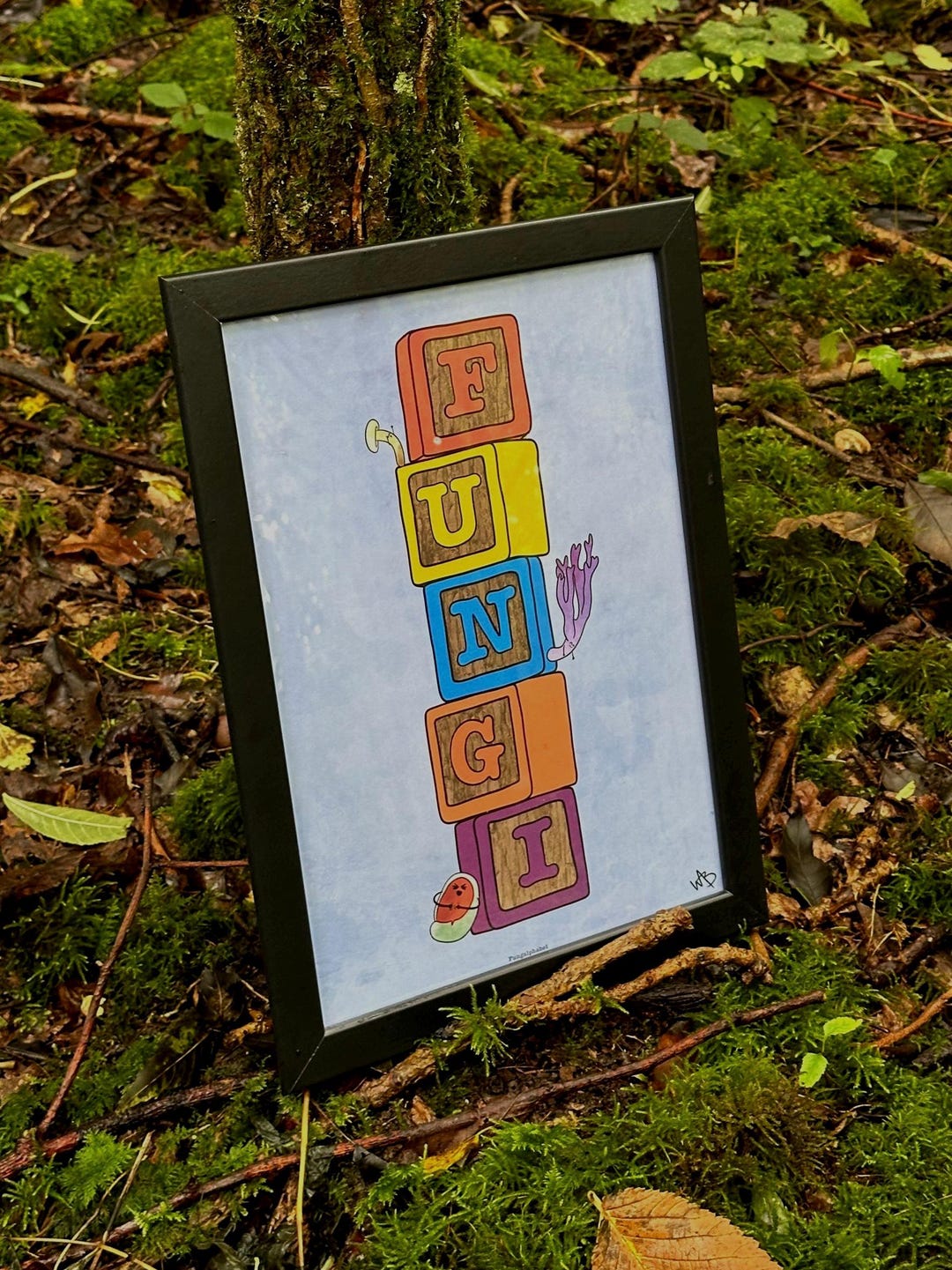 Fungi Blocks Fungi Nursery A4 Print. Fungi, Art, Nursery, Mycology ...